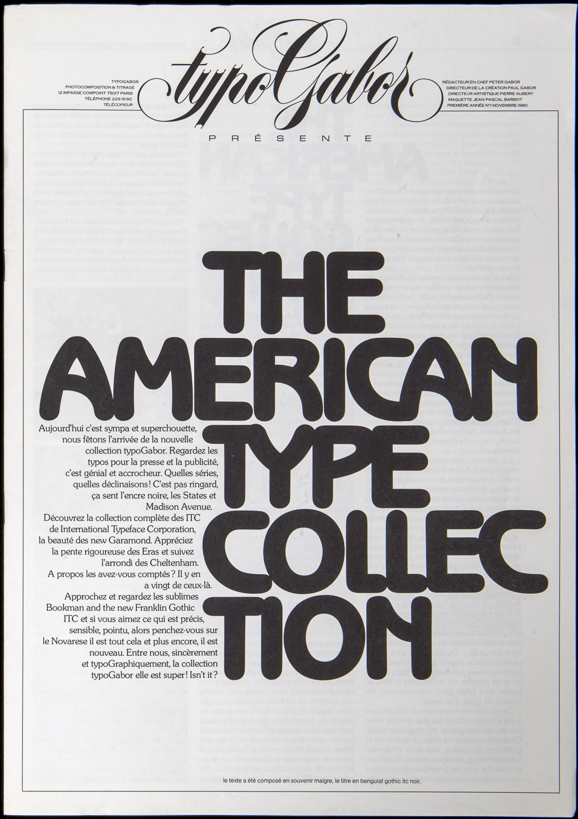 L’histoire des magazines typoGabor | N°1 American Type Collection ...